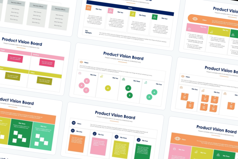 Product Vision Board Slides | Slideloom